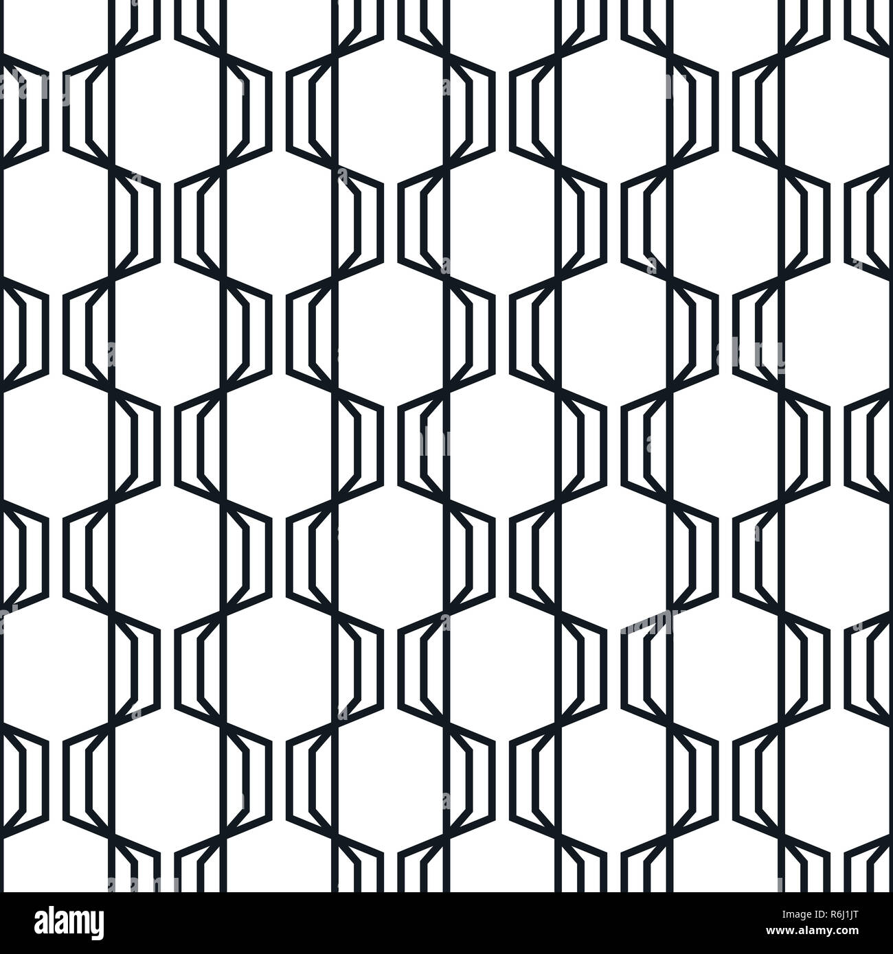 Abstract Geometric Seamless Pattern Simple Wavy Zigzag Stripes Background Monochrome Modern