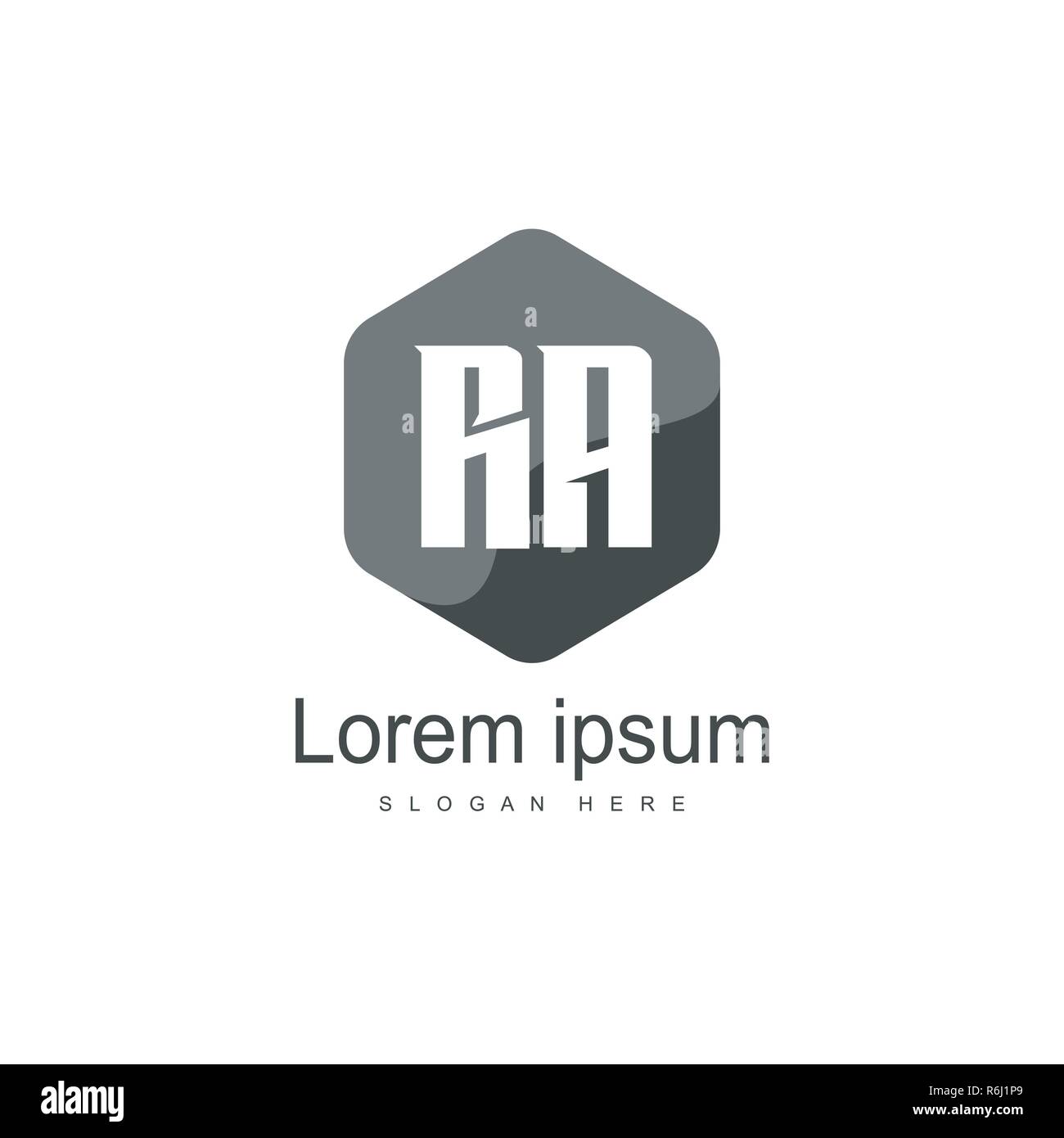 RA Logo template design. Initial letter logo template design Stock ...