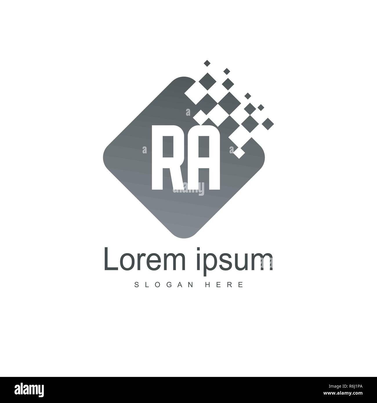 RA Logo template design. Initial letter logo template design Stock ...
