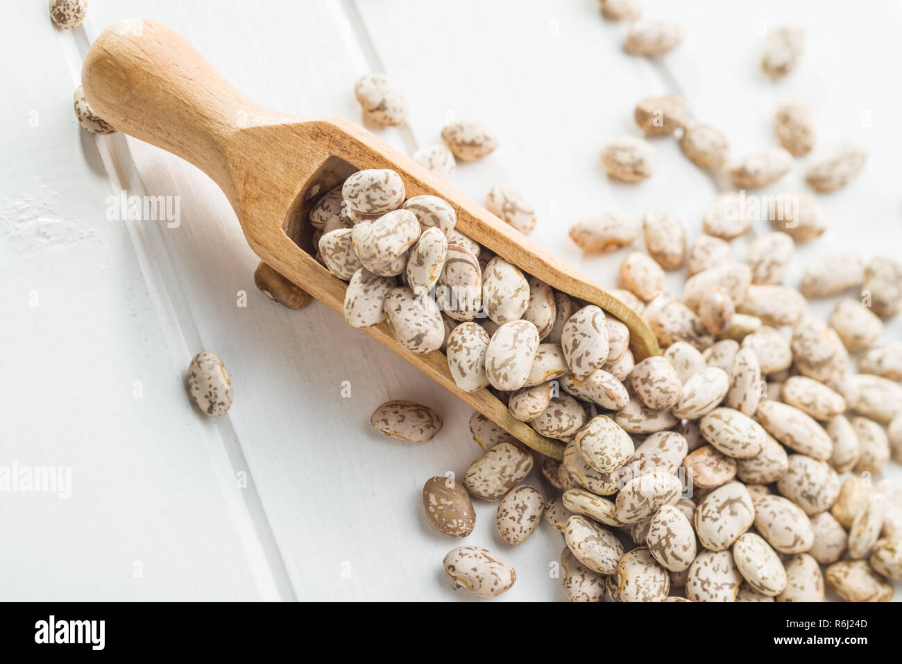 Dried borlotti beans Stock Photo - Alamy
