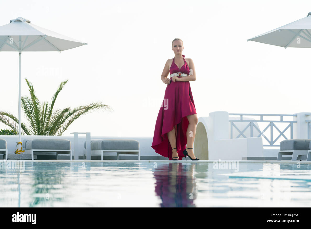 Greece pool dress hi-res stock photography and images - Alamy