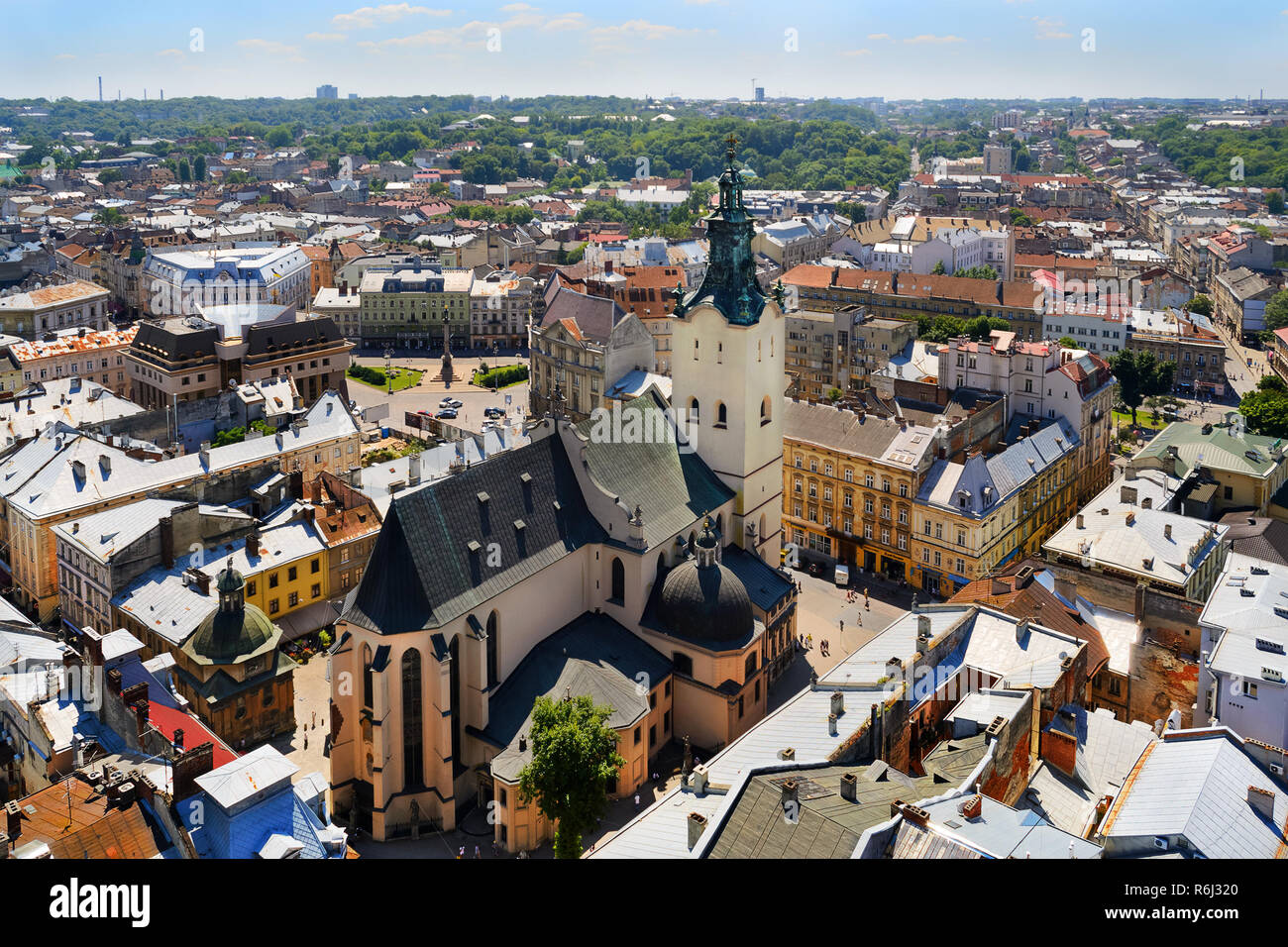 Aerial view ukrainian lviv city hi-res stock photography and images - Alamy