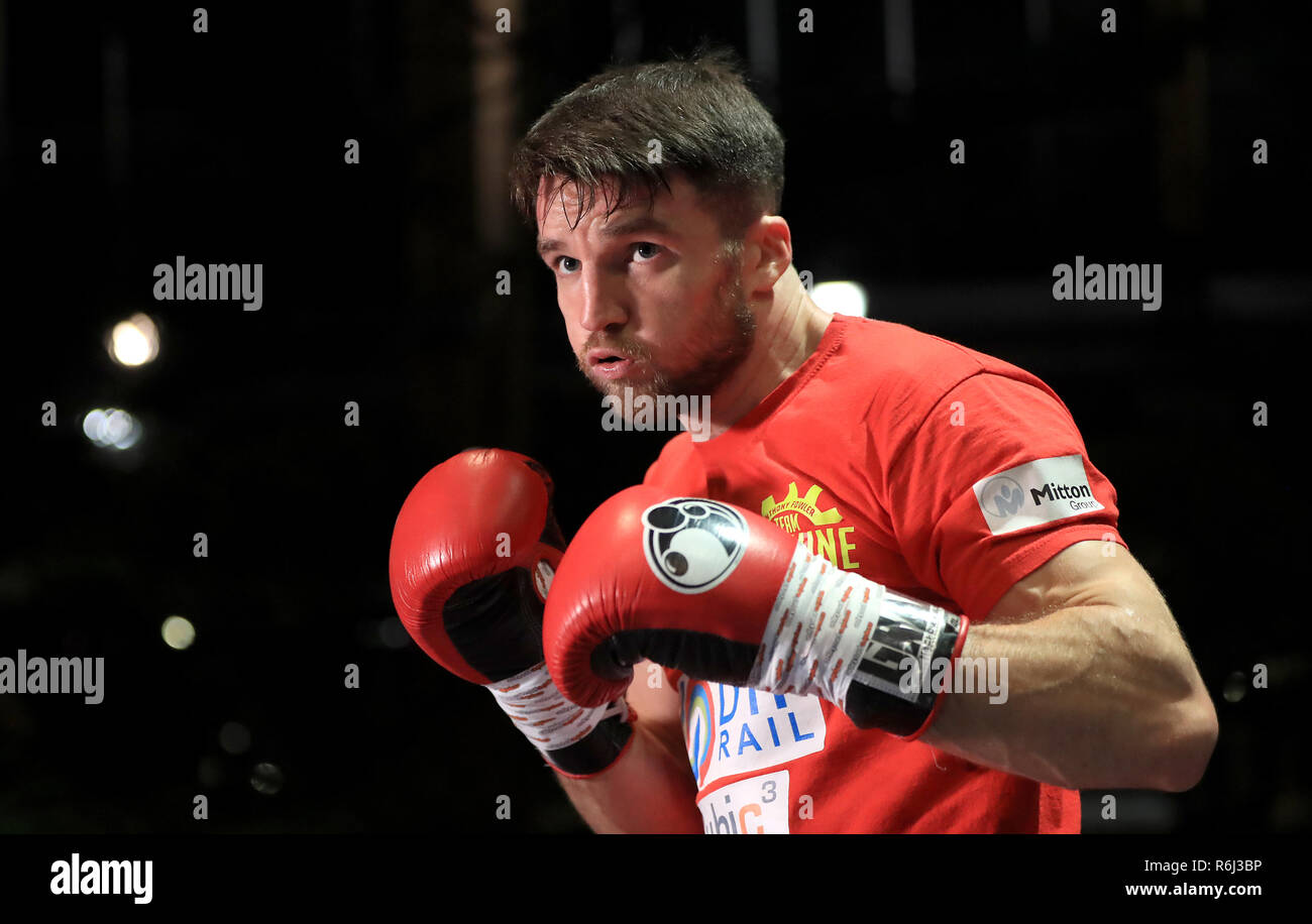 Anthony Fowler in action during the public workout at Sheffield Winter ...
