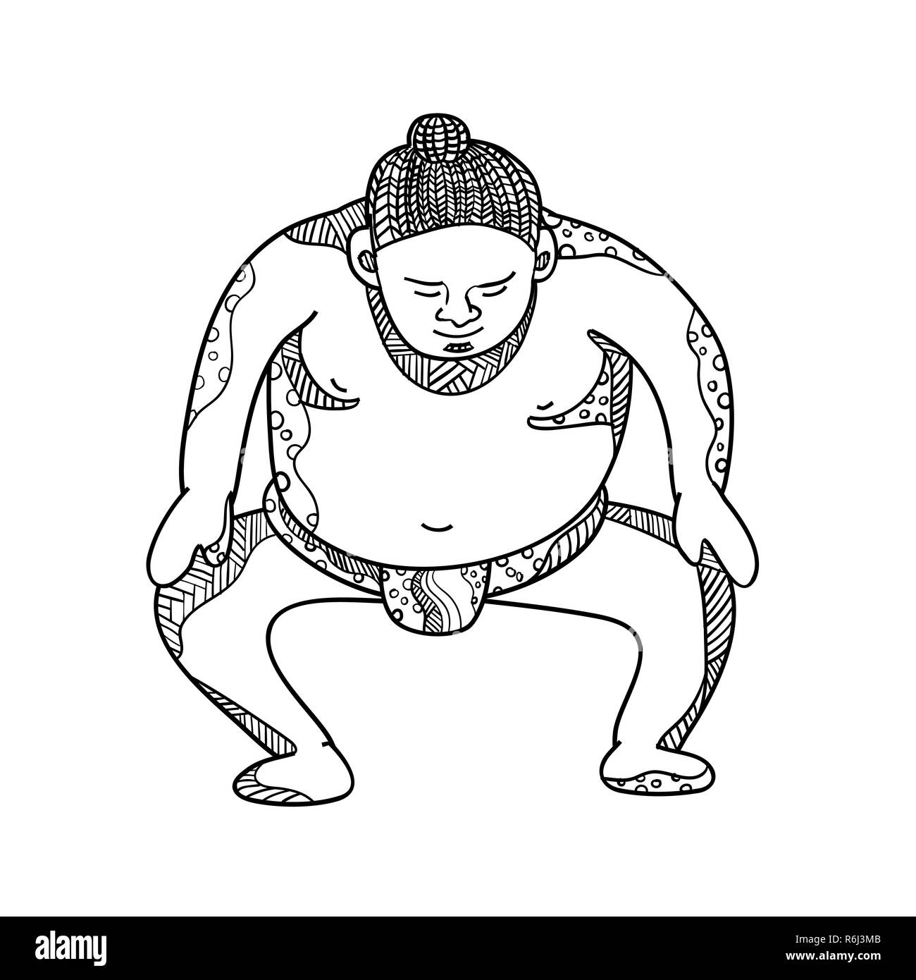 Illustration line drawing wrestling hi-res stock photography and images ...