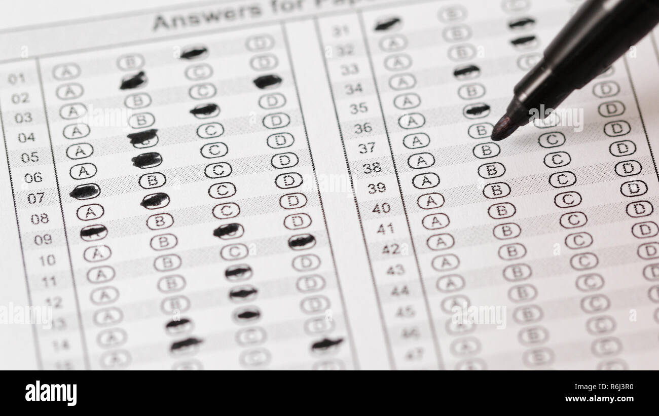 Multiple Choice Test School Stock Photos & Multiple Choice Test School ...