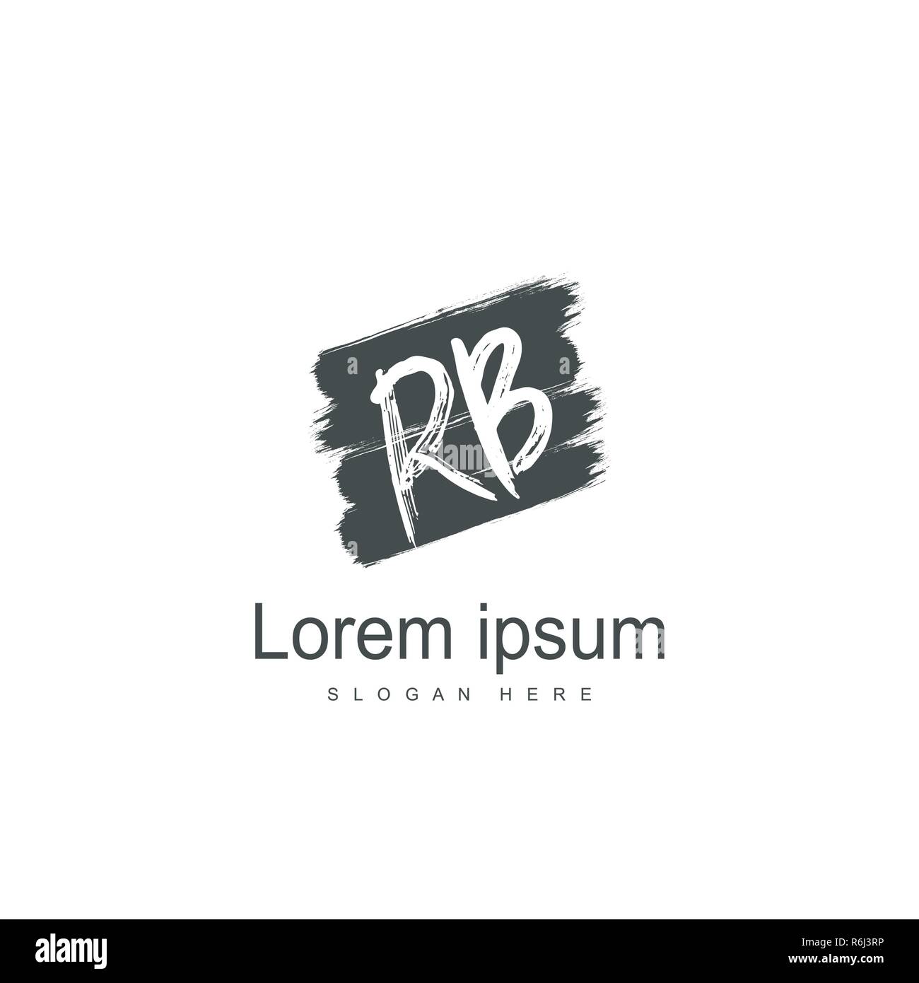 RB Logo template design. Initial letter logo template design Stock Vector Image & Art - Alamy