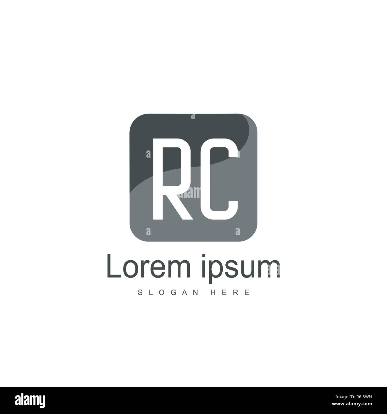 RC Logo template design. Initial letter logo template design Stock ...