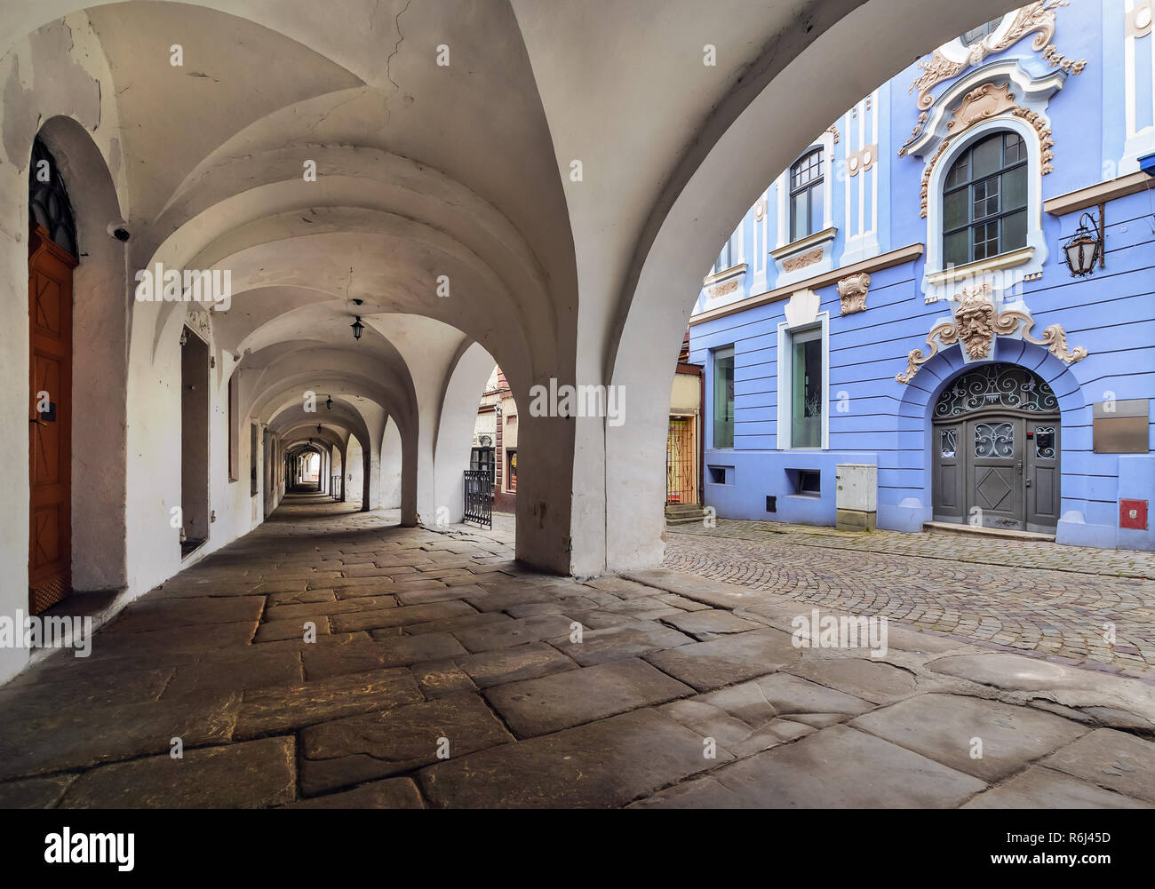 Architecture in the old town of Bielsko-Biala, Poland Stock Photo - Alamy