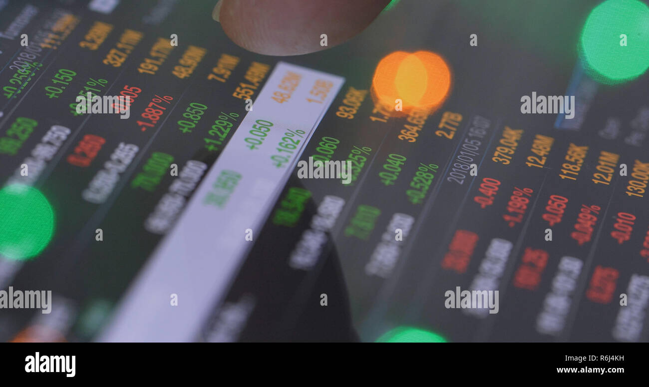 Stock market data analysis Stock Photo - Alamy