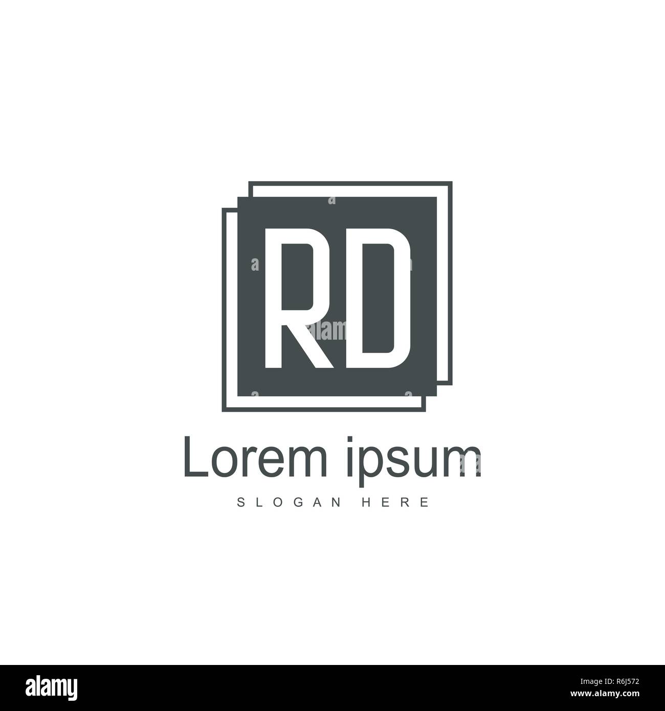 RD Logo template design. Initial letter logo template design Stock ...