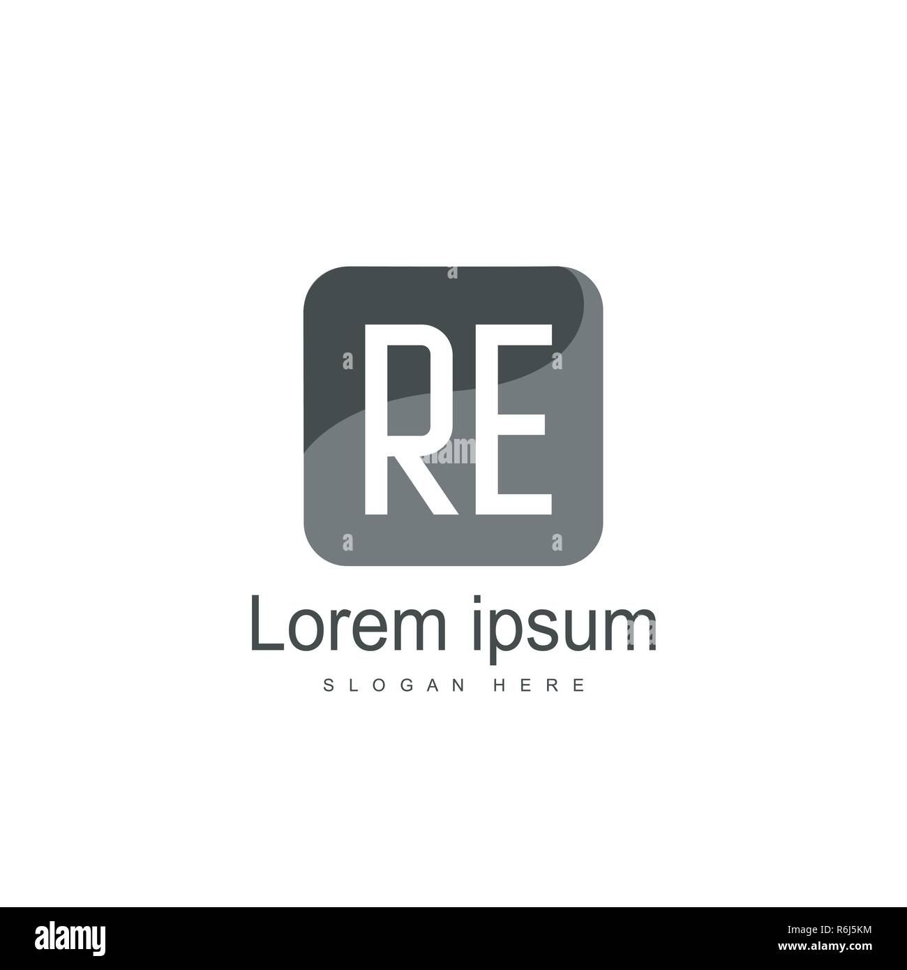RE Logo template design. Initial letter logo template design Stock ...