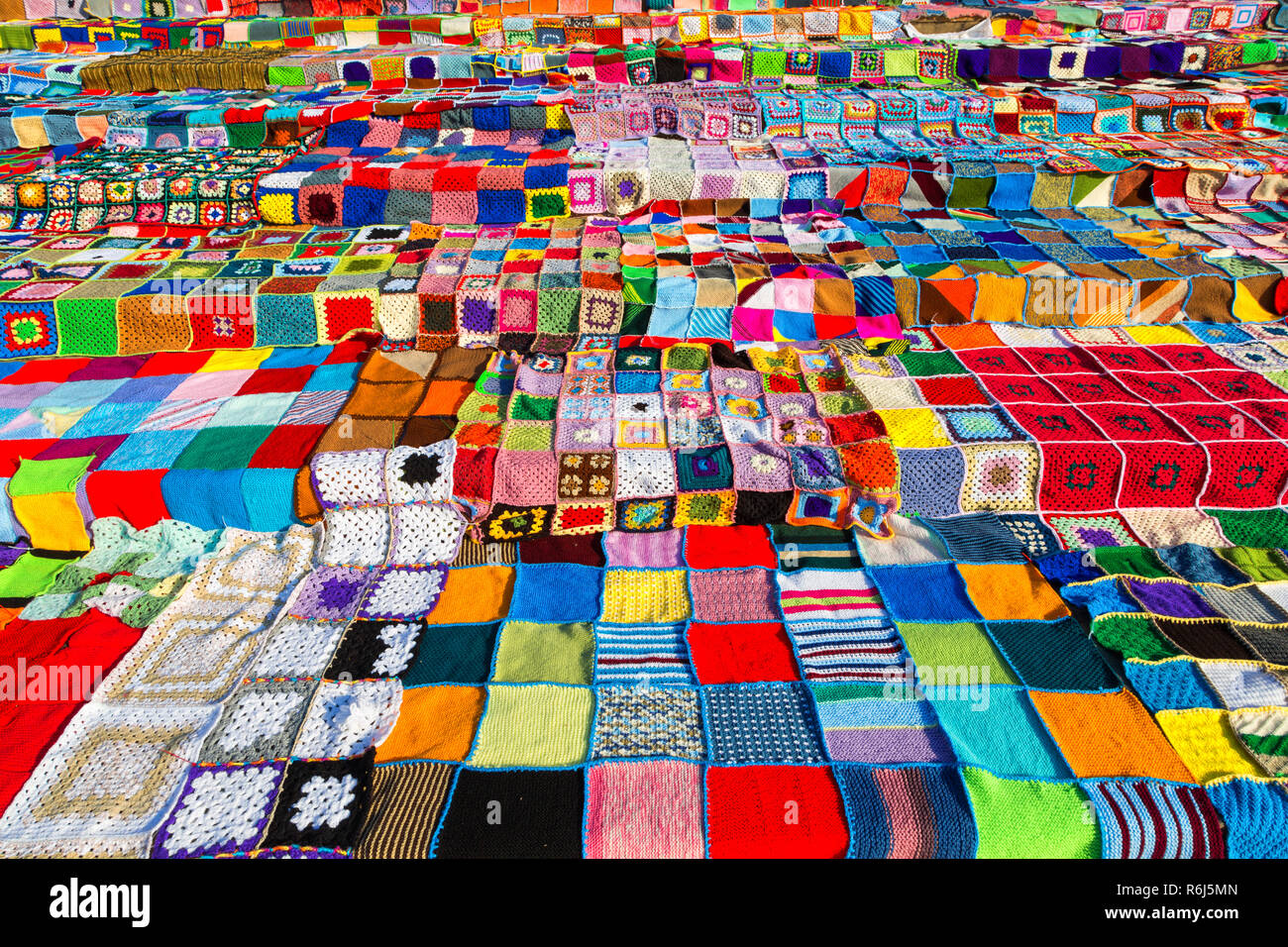 Steps covered in colour Stock Photo - Alamy