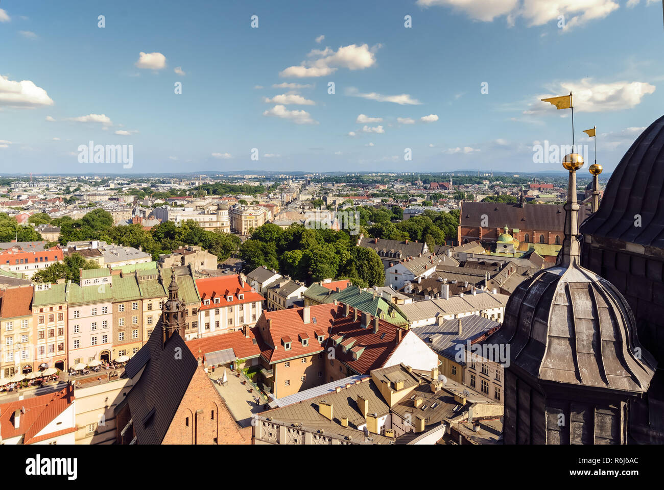 Krakow urban areas. Afternoon photo. Poland Europe Stock Photo - Alamy
