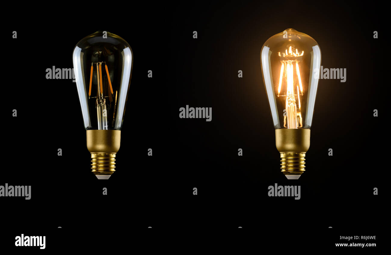 The bulbs on black background. High quality Stock Photo - Alamy