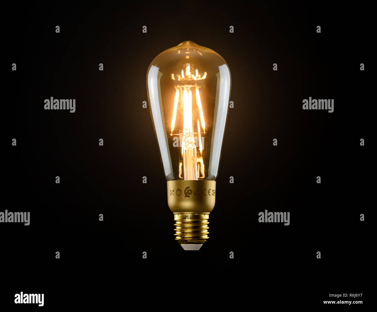 Light bulb on black background. High quality Stock Photo - Alamy