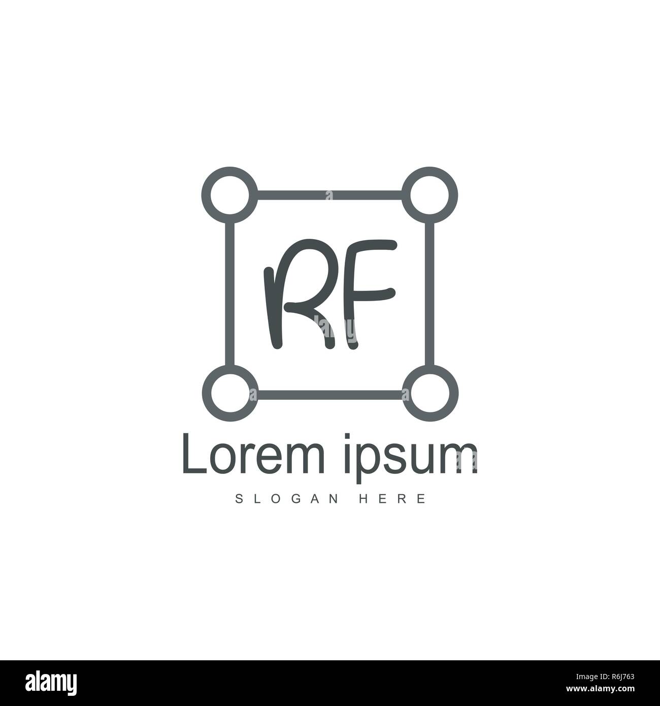 RF Logo template design. Initial letter logo template design Stock ...
