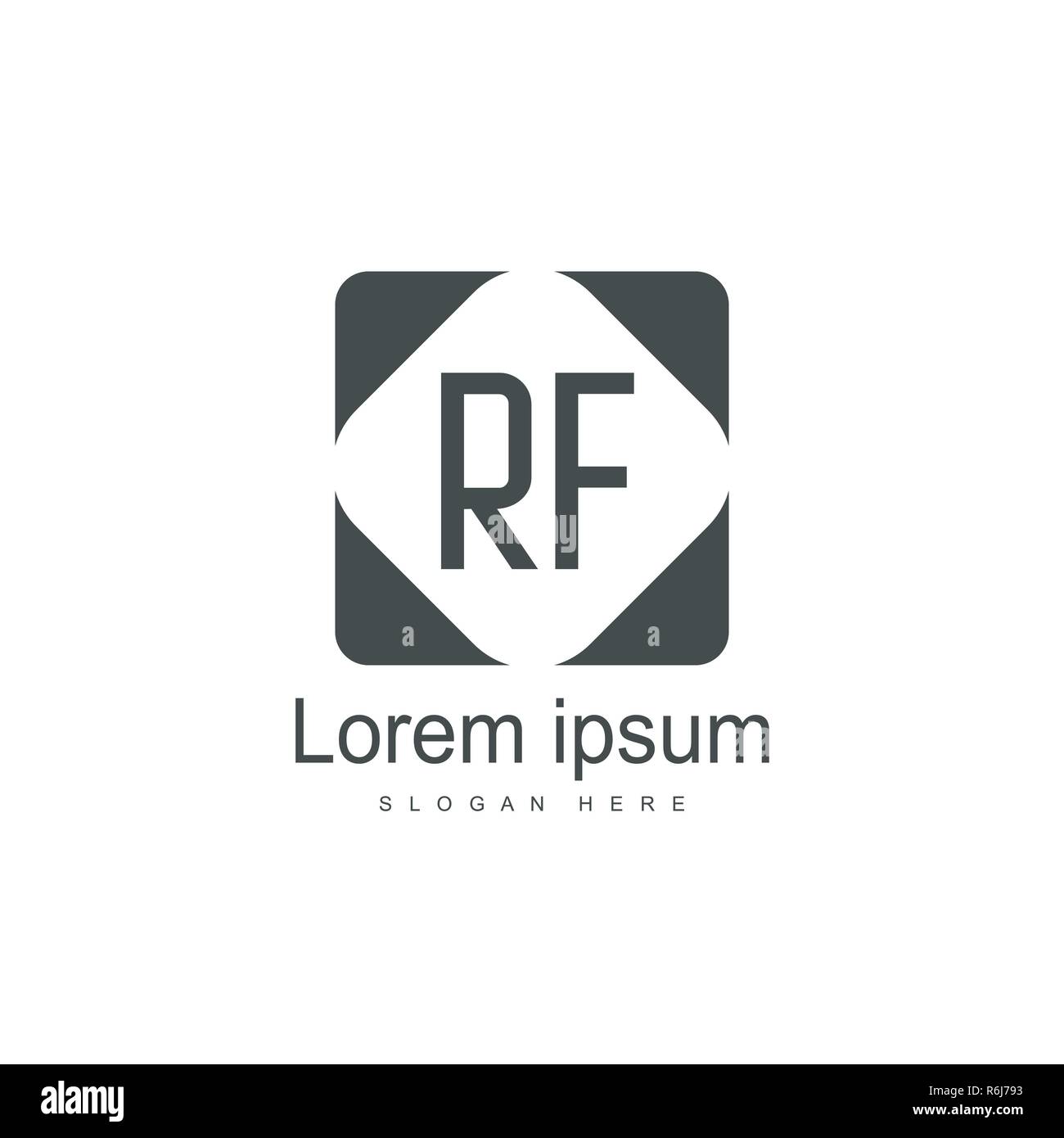 RF Logo template design. Initial letter logo template design Stock ...