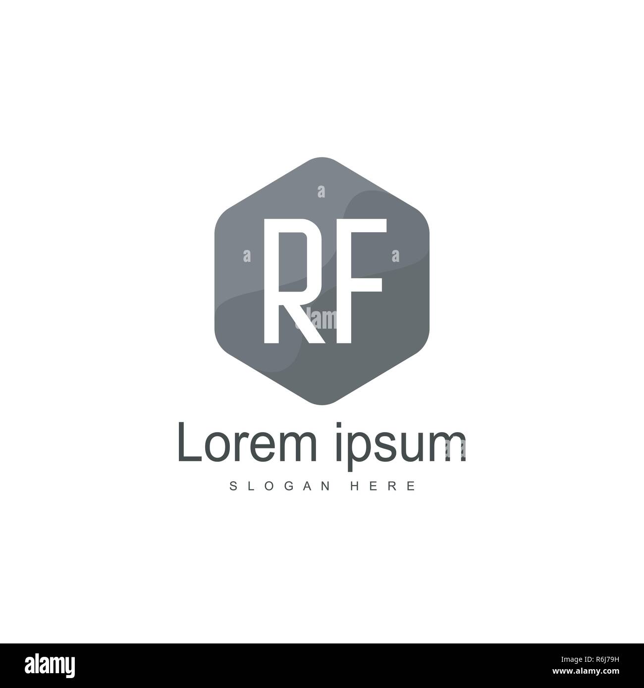 RF Logo template design. Initial letter logo template design Stock ...