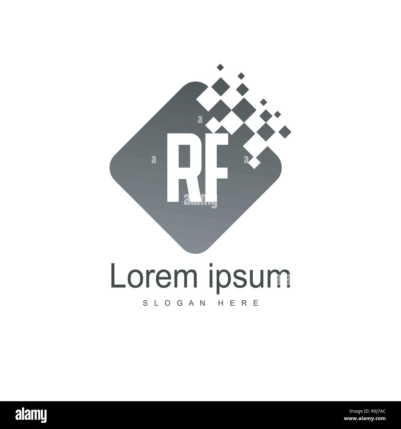 RF Logo template design. Initial letter logo template design Stock ...