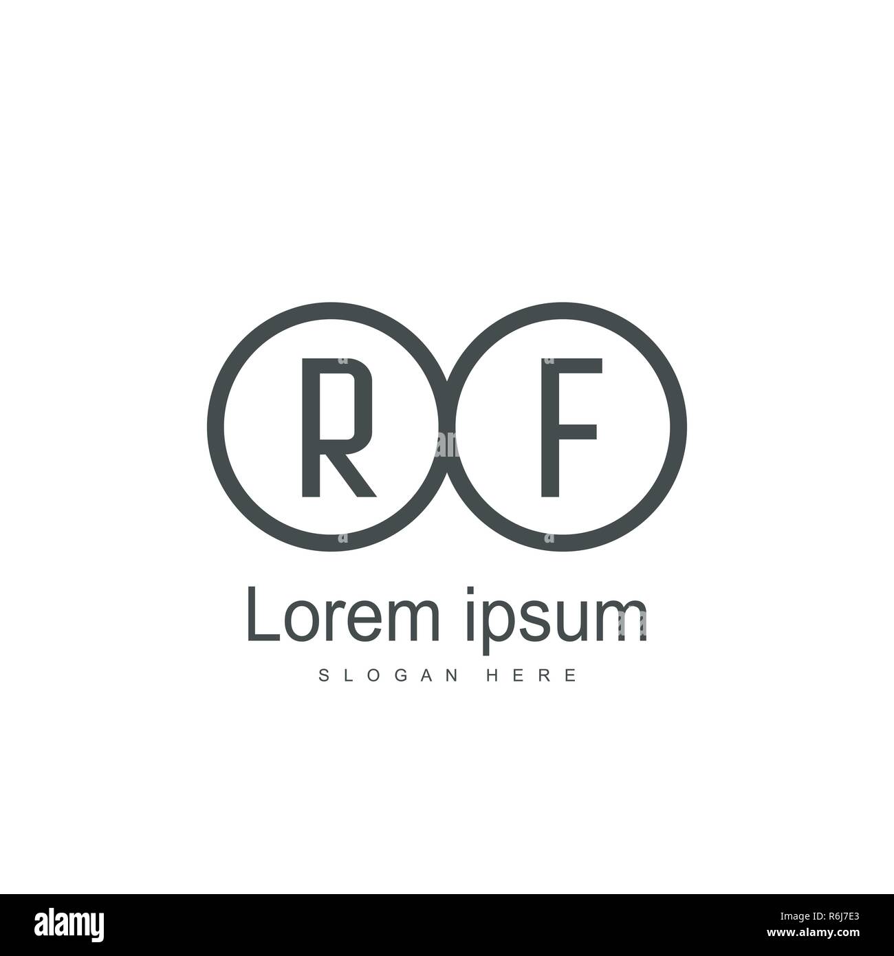 RF Logo template design. Initial letter logo template design Stock ...