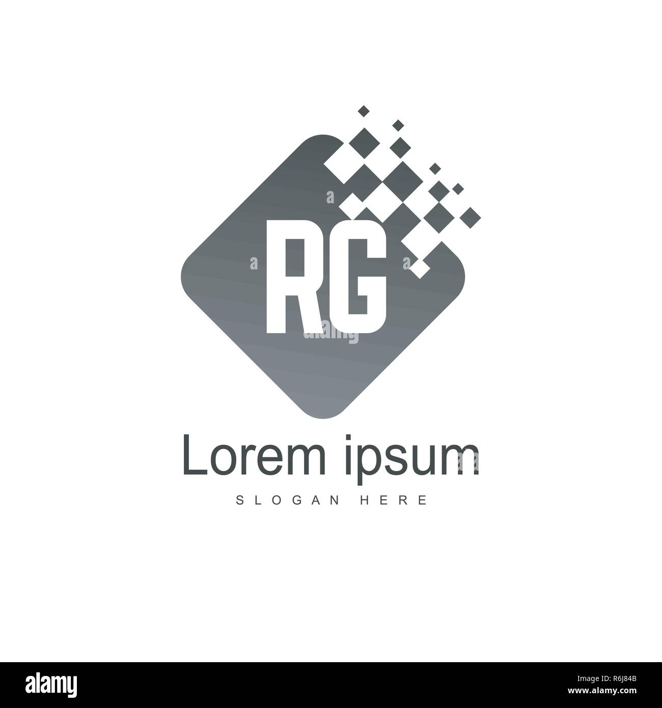 RG Logo template design. Initial letter logo template design Stock ...