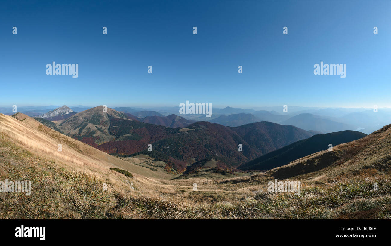 Panorama in The Vratna valley in sunny day, at the national park Mala ...