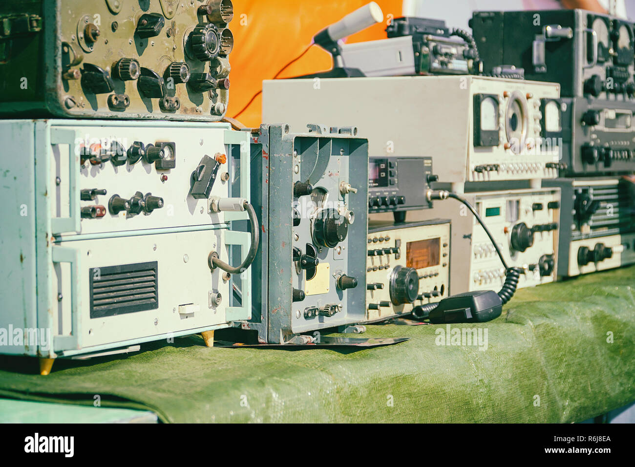 Old radio engineering devices Stock Photo - Alamy