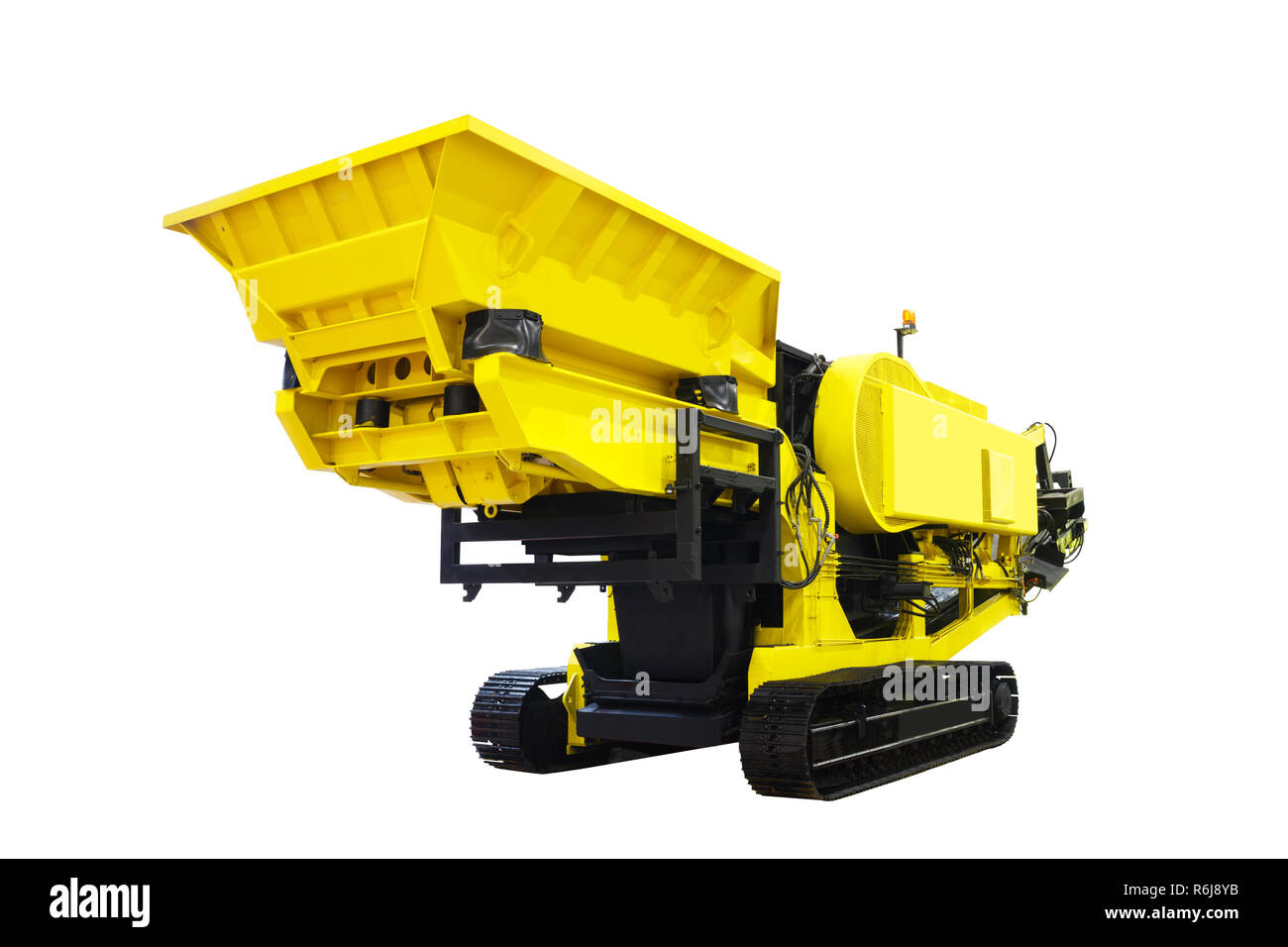 New russian powerful self-propelled stone crusher machine yellow color ...