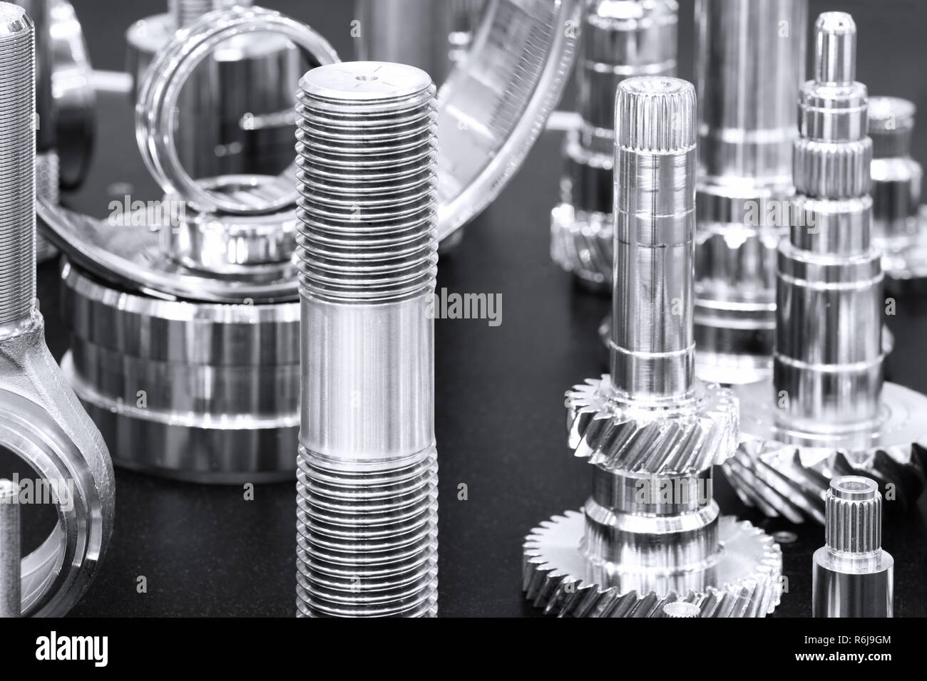 Many types of metal details industrial design background Stock Photo ...