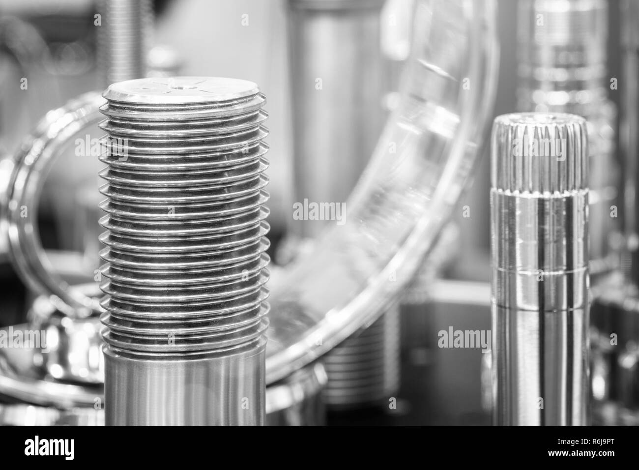 Many types of metal details industrial design background Stock Photo ...