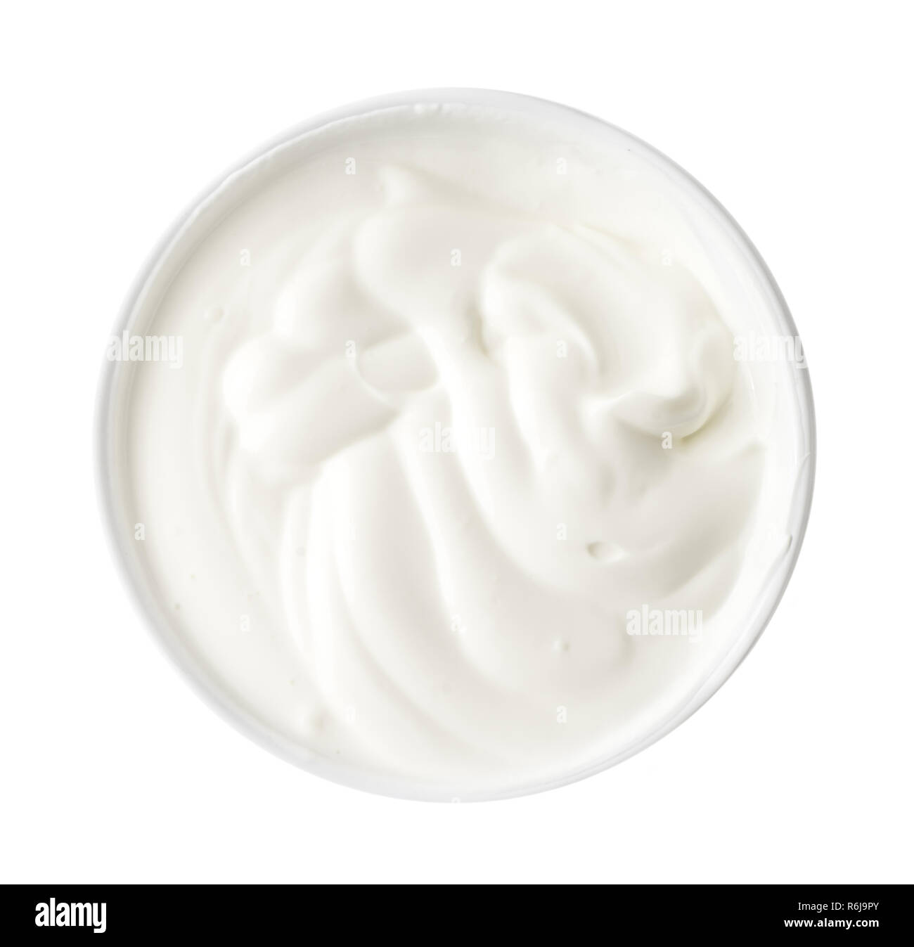 Yoghurt bowl background Cut Out Stock Images & Pictures - Alamy