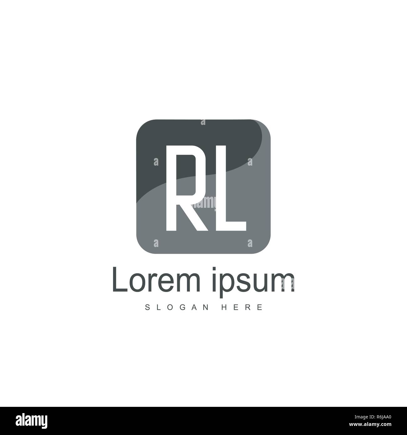 RL Logo template design. Initial letter logo template design Stock ...