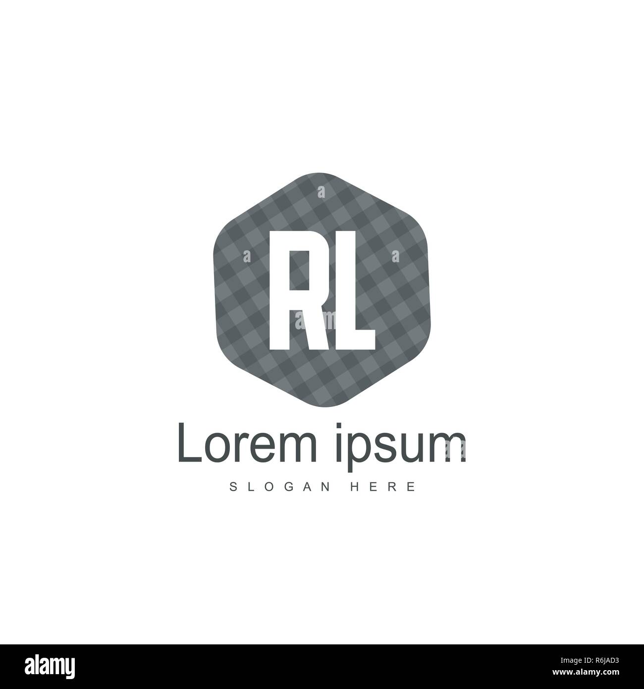 RL Logo template design. Initial letter logo template design Stock ...