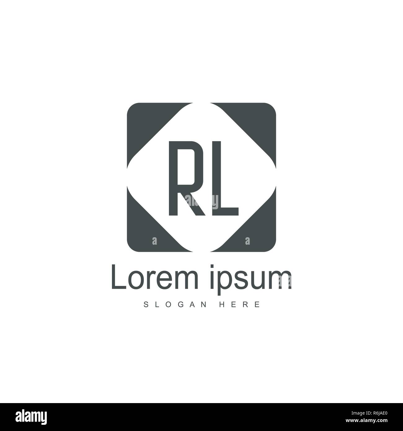 RL Logo template design. Initial letter logo template design Stock ...