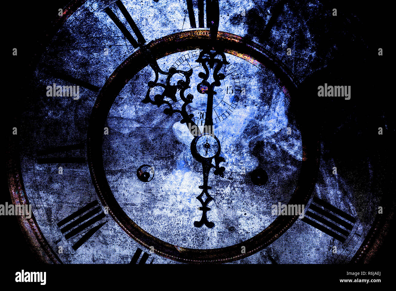 vanishing clock with roman numerals. concept is transient Stock Photo ...