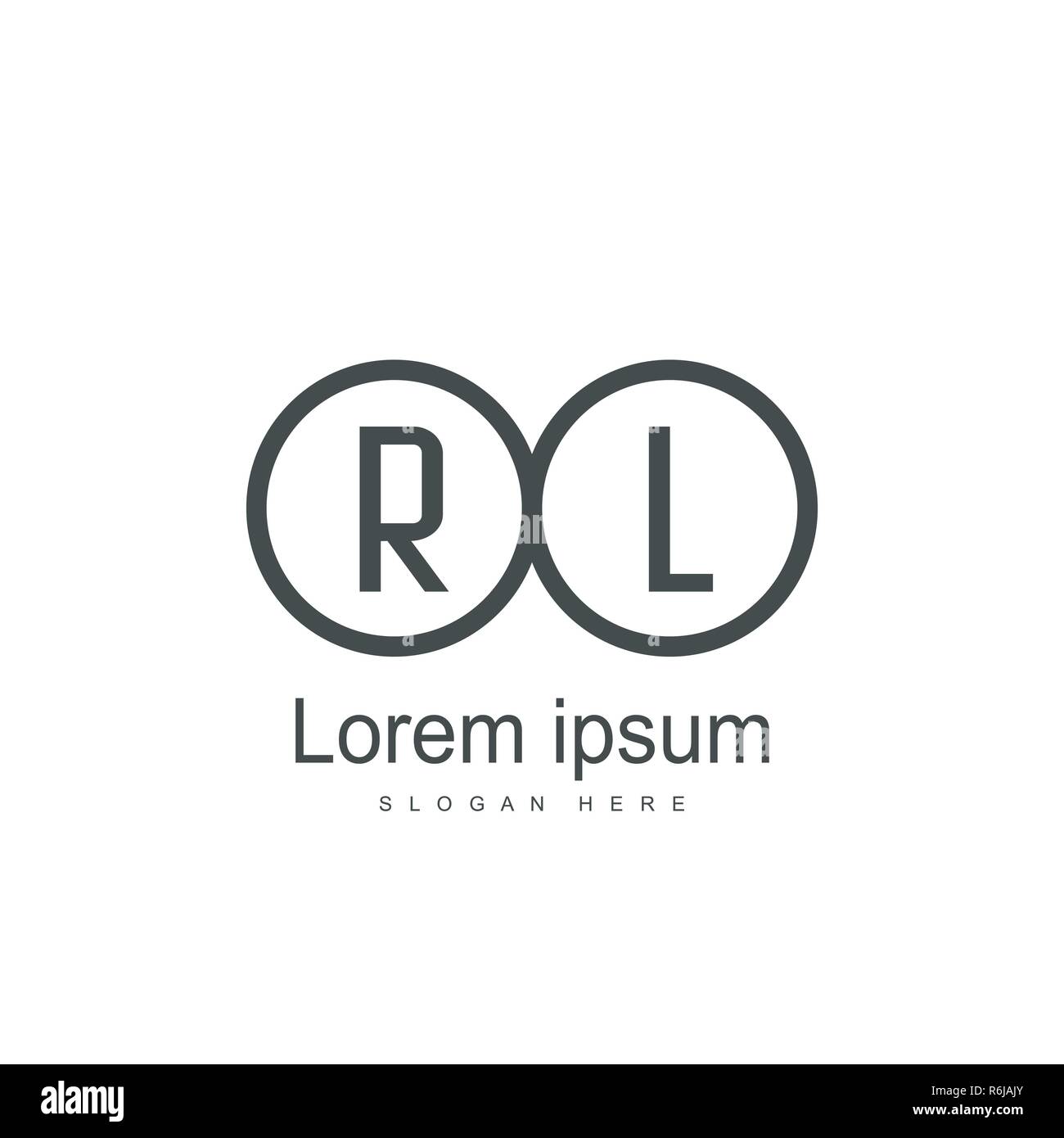 RL Logo template design. Initial letter logo template design Stock ...