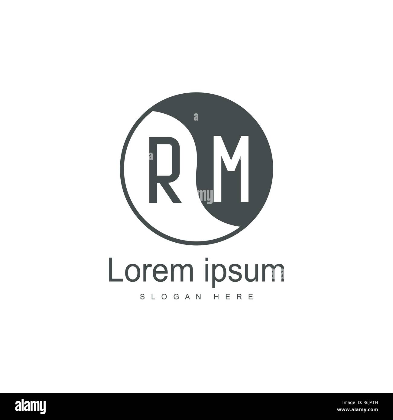 RM Logo template design. Initial letter logo template design Stock ...