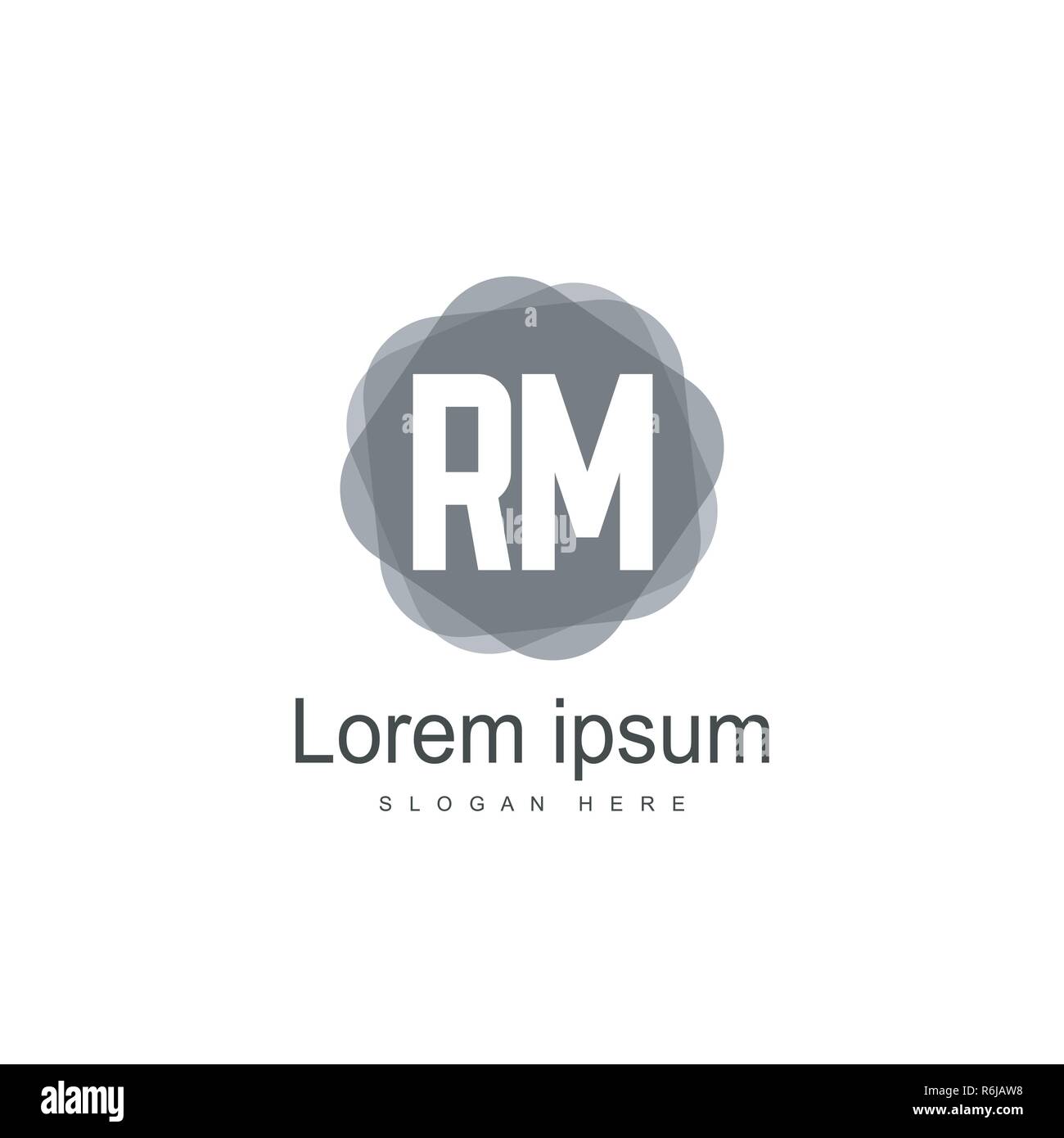 RM Logo template design. Initial letter logo template design Stock ...