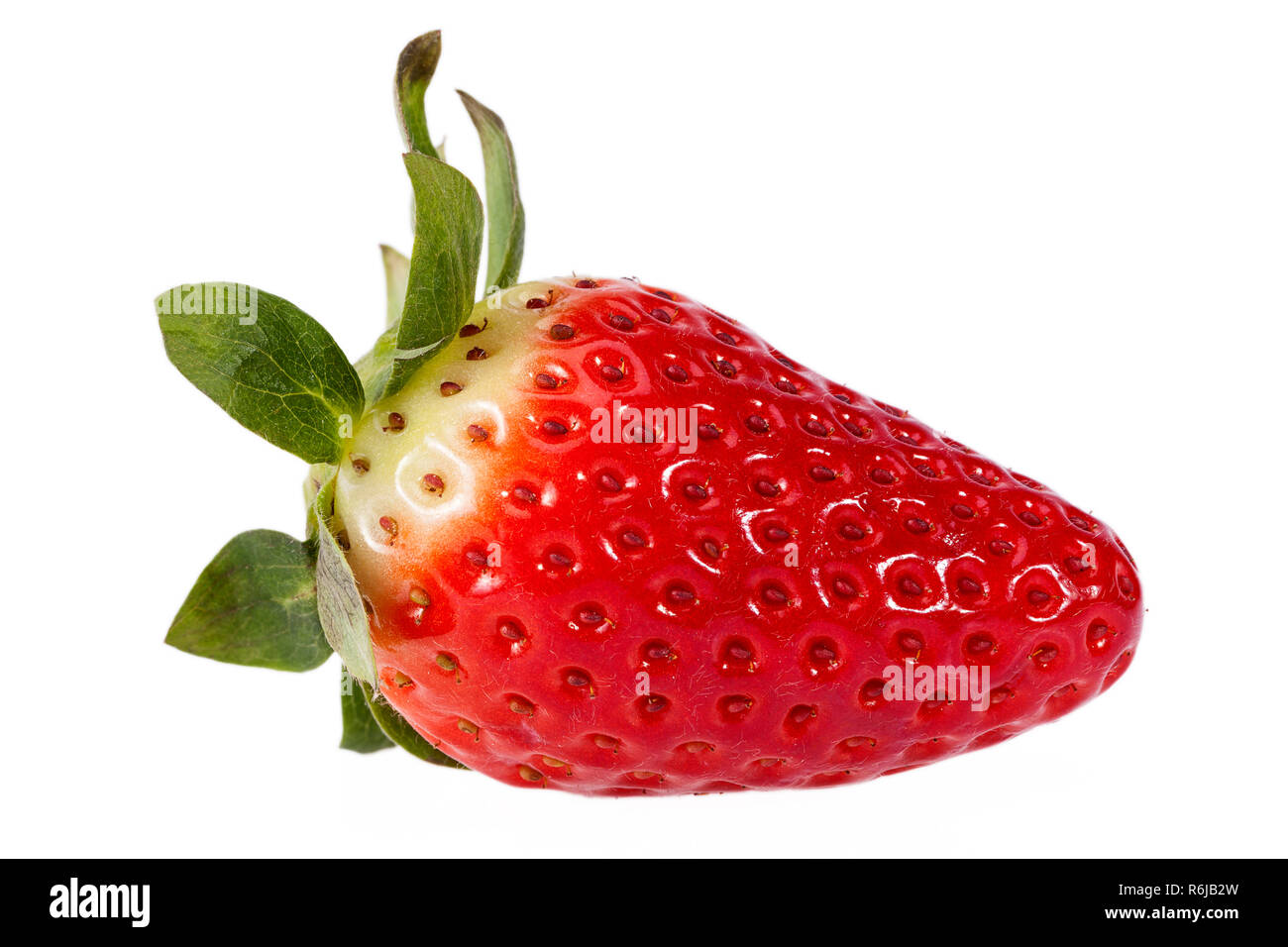 Fresh fruit of red strawberry isolated on white background, close up ...