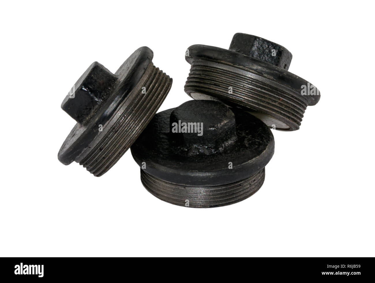 Antique vintage american automobile screw in master cylinder caps Stock ...