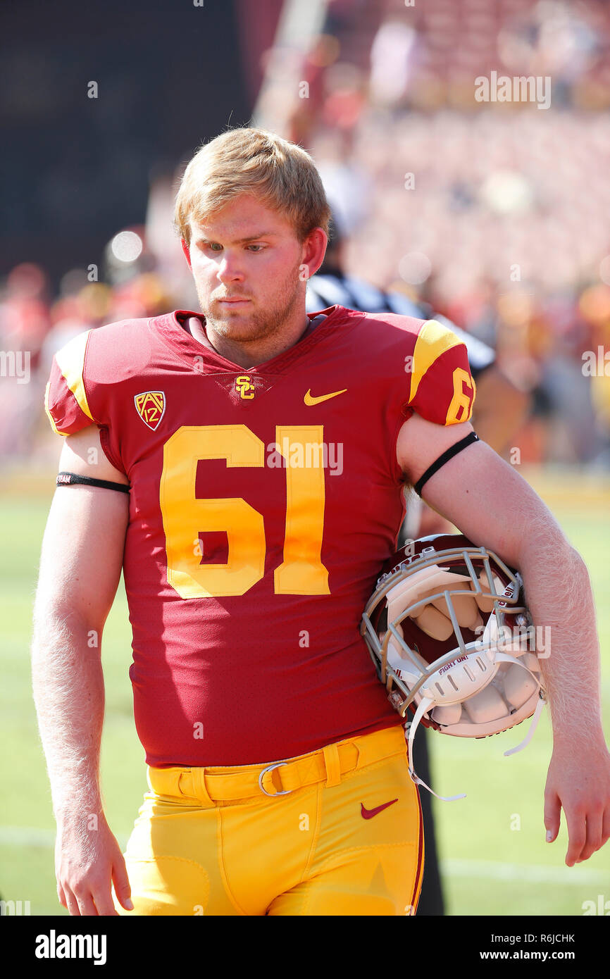 October 27, 2018 USC Trojans long snapper Jake Olson (61) in action ...