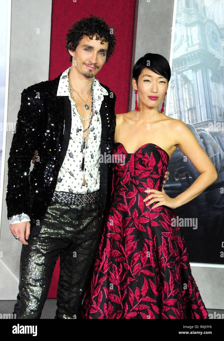 LOS ANGELES, CA - DECEMBER 5: Actor Robert Sheehan and actress Jihae ...