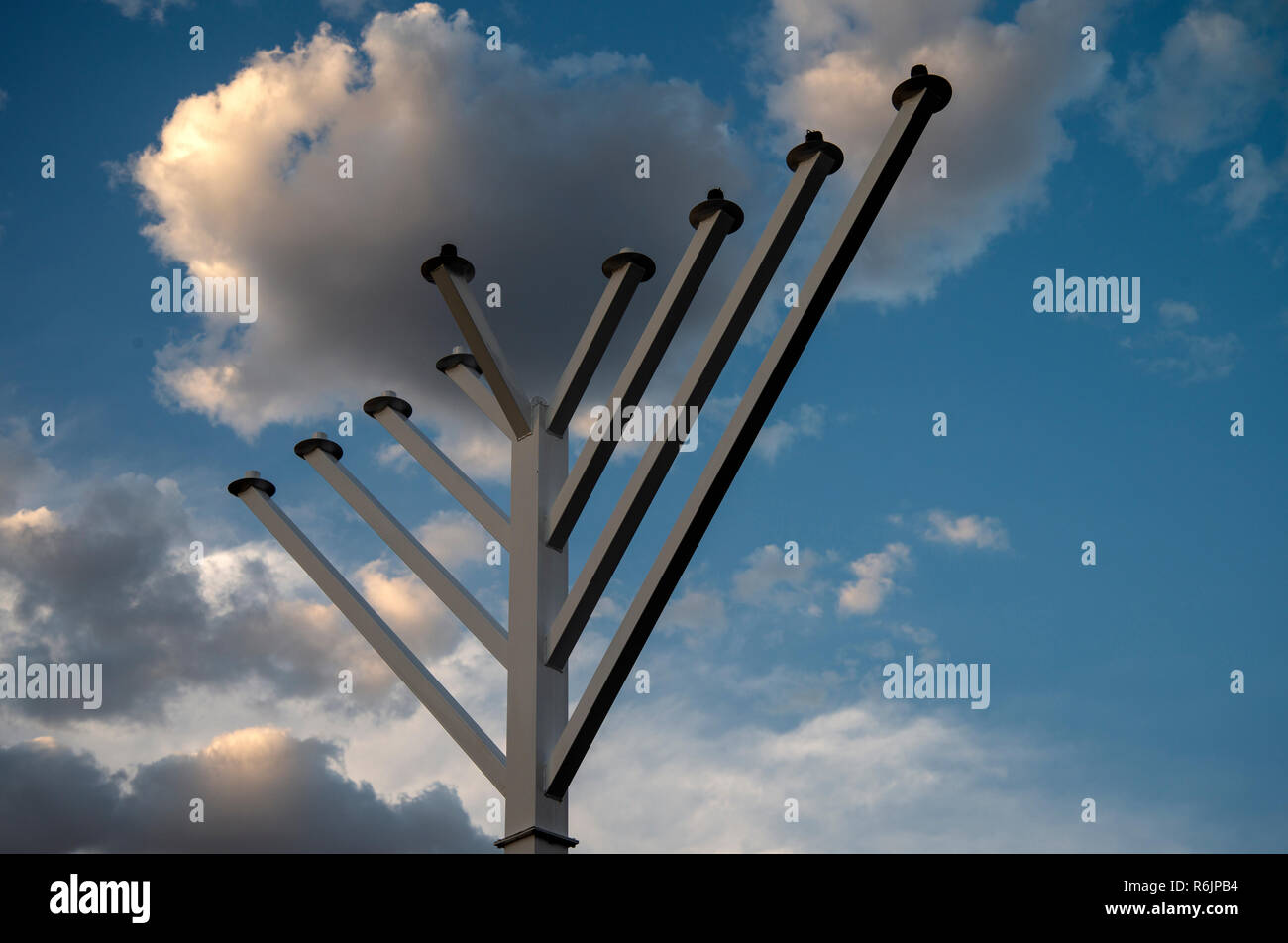 Johannesburg, South Africa, 5 December, 2018. The Jewish community lit ...