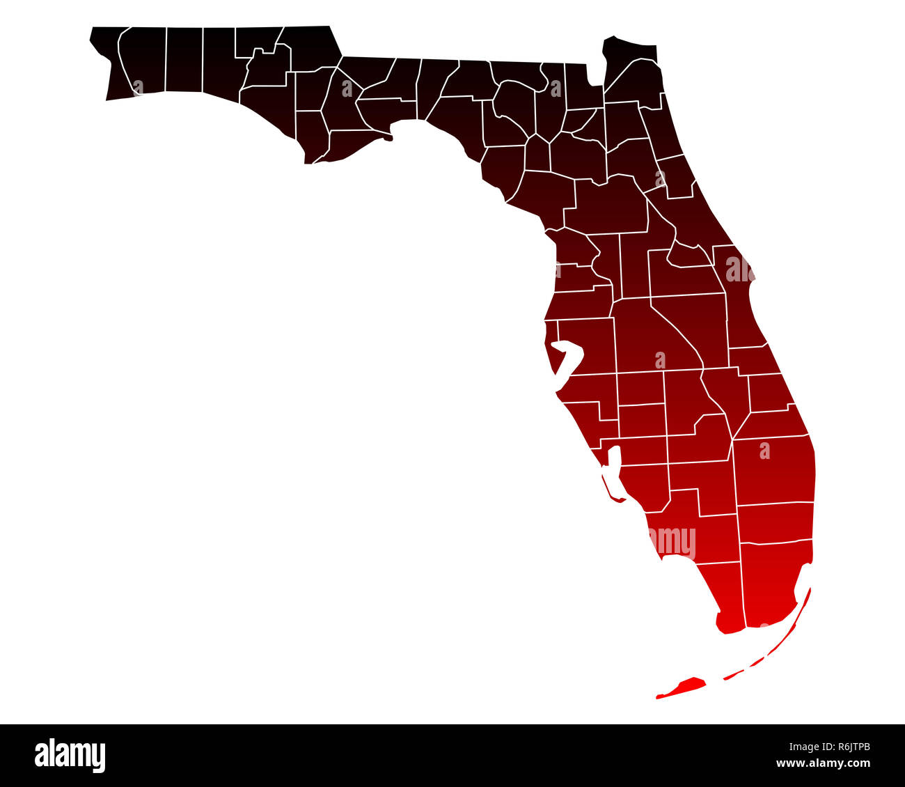Map of florida counties hi-res stock photography and images - Alamy