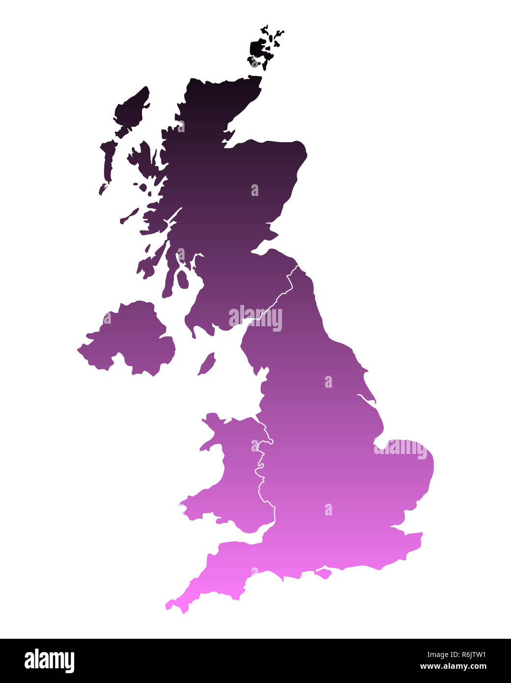 Map of britain with regions hi-res stock photography and images - Alamy
