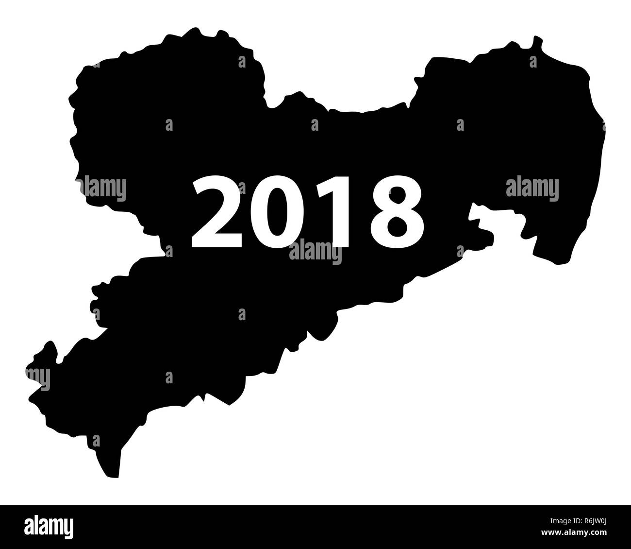map of saxony 2018 Stock Photo - Alamy