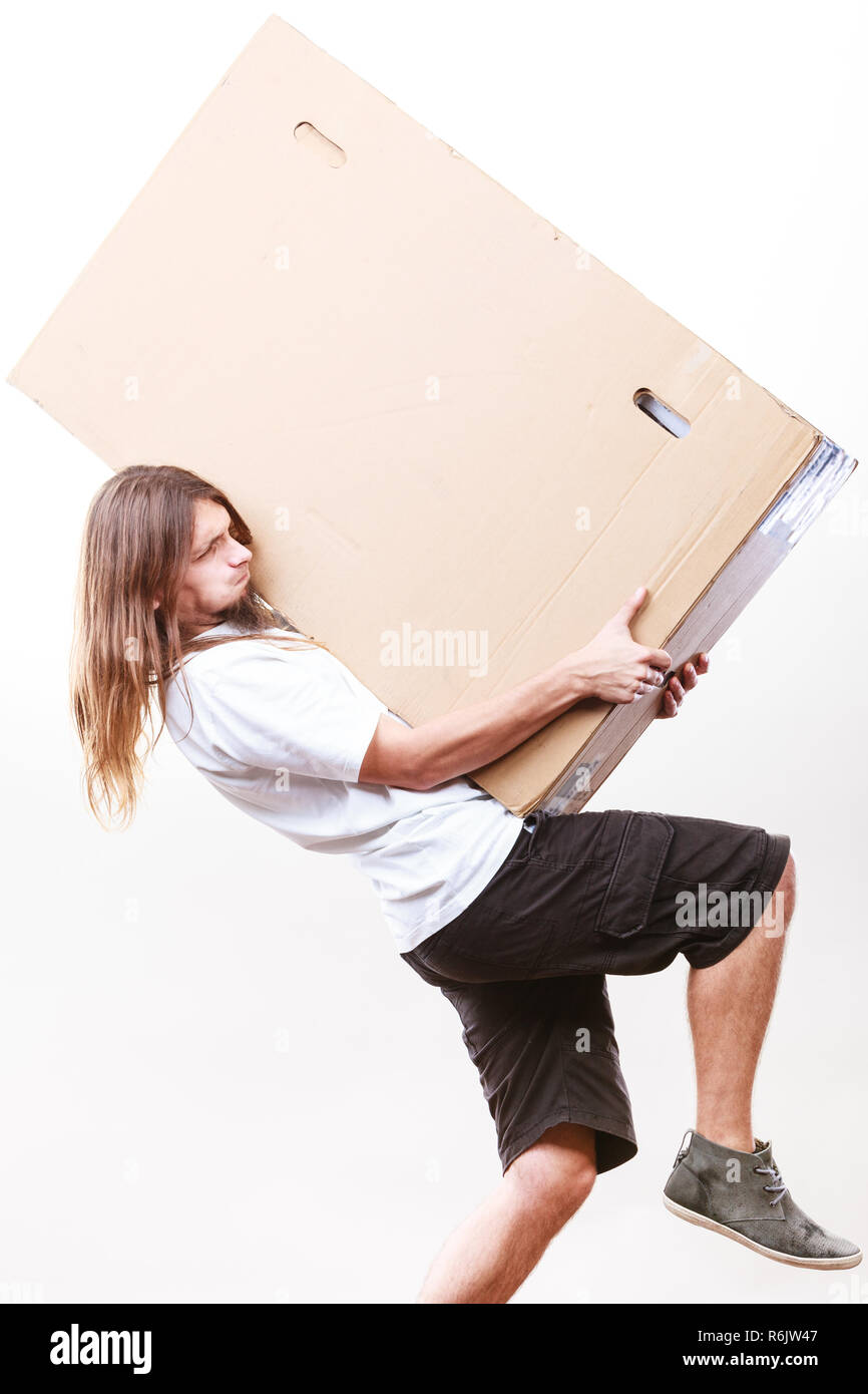 Lifting huge box hi-res stock photography and images - Alamy