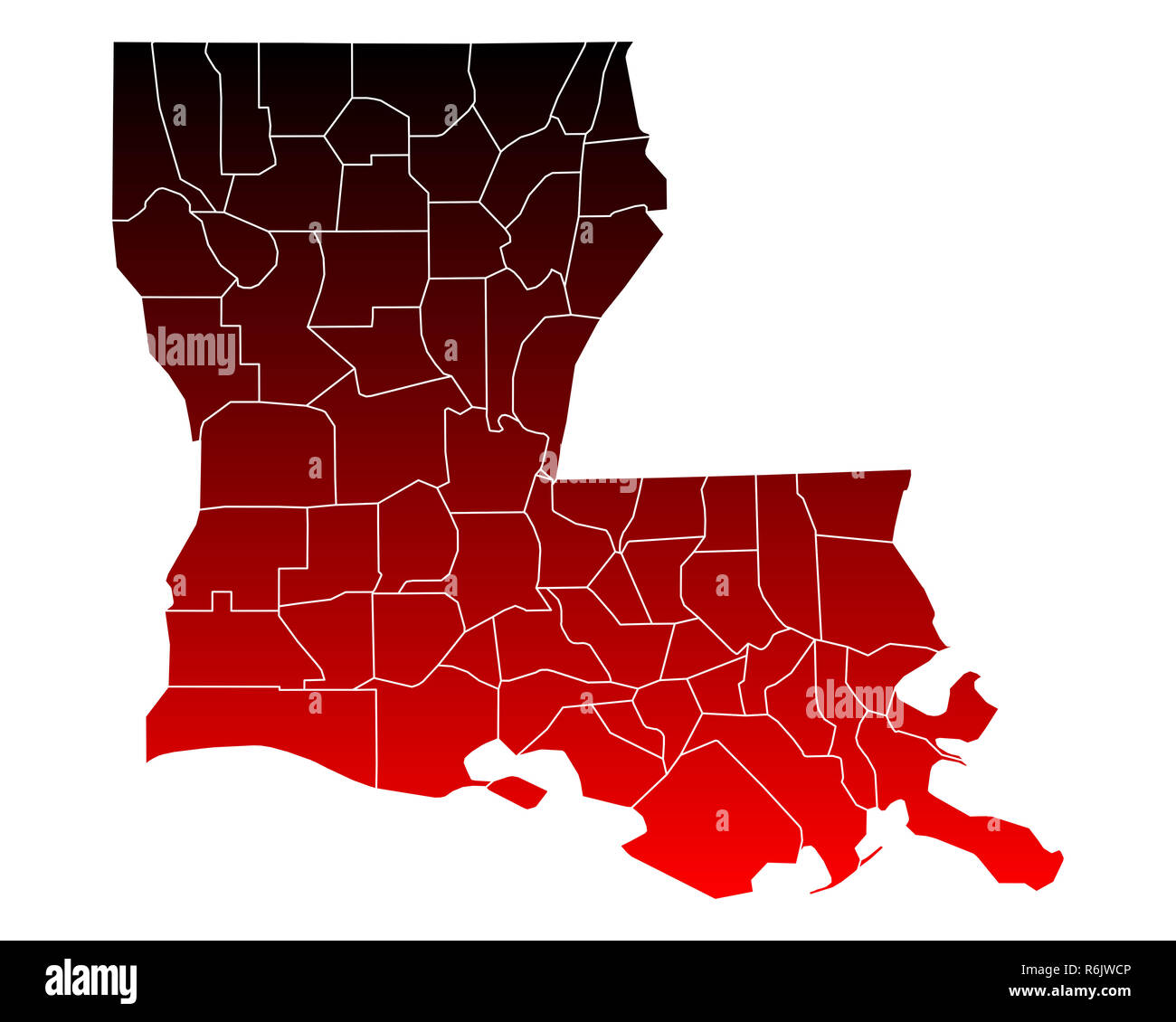 Louisiana county map hi-res stock photography and images - Alamy