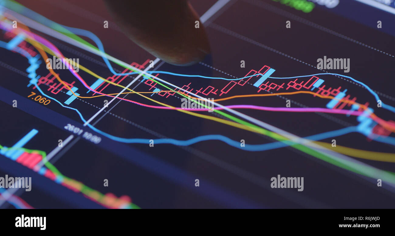 Analysis stock market data on digital screen Stock Photo - Alamy