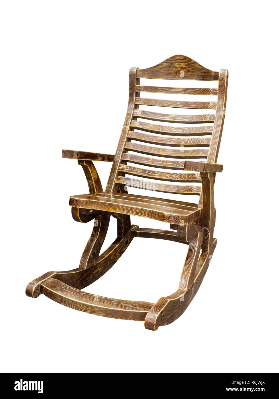 Wood rocking chair Cut Out Stock Images & Pictures - Alamy